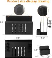 China Desk Storage 2 Tier Steel Hanging Under Desk Laptop Holder with Pen Holder and Lacquer for sale
