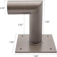 China 2mm 2.5mm Thickness Light Wall Mount Bracket Accessories 90 Degree Tenon Base Adapter for Wall Bracket for sale
