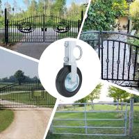 China Galvanized Finish 6 Inch Under Mount Farm Gate Caster for Outdoor Sliding Wheels for sale