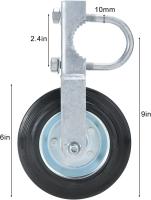 China Galvanized Finish 6 Inch Under Mount Farm Gate Caster for Outdoor Sliding Wheels for sale