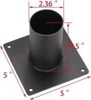 China Heavy Duty Slip Fitter Tenon Adapter Base Straight Arm Wall Mount Light Bracket for sale