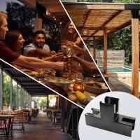 China Convenient 4X4 Arches Wood Post Base Pergola Kit with 3-Way Right Angle Corner Bracket for sale
