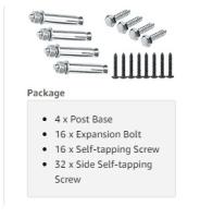 China Mailbox Post Support Brackets Wood Fence Post Anchor Base 4x4 Modular Size Structure for sale