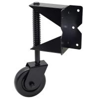 China Highway Fence Heavy Duty 5inch Rubber Gate Wheel Caster with 360 Degree Mount Plate for sale