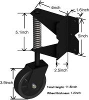 China Heavy Duty Gate Helper caster wheels 4 inch for Vinyl Swing Gates and sliding gate for sale