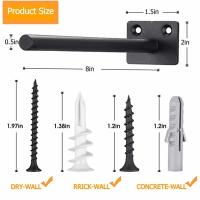 China Black or White T-Shaped Steel Floating Shelf Brackets Ideal for Wall Mounted Furniture for sale
