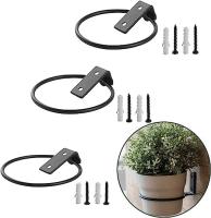 China Hanging Flower Pot Brackets for Outside 10 Inch Metal Wall Mounted Flower Pot Holders for sale