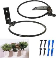 China Hanging Flower Pot Brackets for Outside 10 Inch Metal Wall Mounted Flower Pot Holders for sale