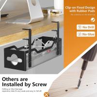 China Custom Size Cable Duct Desk No Drilling Wire Management for Office Cable Concealment for sale