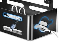 China Customizable Under Desk Cable Management Tray Packing All Metal Cable Management Box for sale