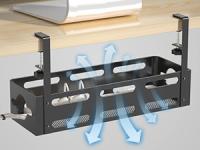 China Customizable Under Desk Cable Management Tray Packing All Metal Cable Management Box for sale