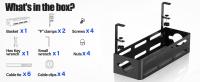 China Customizable Under Desk Cable Management Tray Packing All Metal Cable Management Box for sale