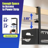 China Space-saving Under Desk No Drill Cable Management Tray with Metal Wire Management Box for sale
