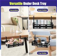 China Space-saving Under Desk No Drill Cable Management Tray with Metal Wire Management Box for sale