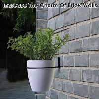 China Round Wall Mounted Planter Metal Hanging Basket Bracket with 5mm Thickness Flower Pot for sale