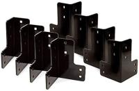 China Single-side Bracket for Heavy Duty Shop Table Sturdy Steel Corner Brackets in Black for sale