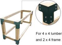 China Single-side Bracket for Heavy Duty Shop Table Sturdy Steel Corner Brackets in Black for sale