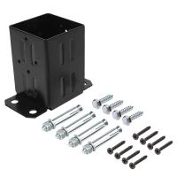 China Process Punching 4x4 Wood Fence Post Anchor Base for Porch Railing and Post Holders for sale