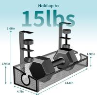 China ISO9001 Rohs CE Under Desk Cable Management Tray Metal Desk Cable Organizer with Clamp for sale