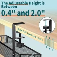 China ISO9001 Rohs CE Under Desk Cable Management Tray Metal Desk Cable Organizer with Clamp for sale