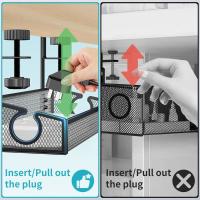 China ISO9001 Rohs CE Under Desk Cable Management Tray Metal Desk Cable Organizer with Clamp for sale