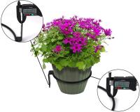 China 8 Inch Wall Mounted Plant Holder Ring Metal Flower Pot Hangers with Hanging Bracket Hooks for sale