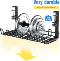 China Desk Clamp Cord Management Under Desk Steel No Drill Wire Organizer for Table Rack for sale