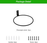 China 4 inch Wall Planter Ring Hanger Standard Wall Mounted Pot Hook Bracket for Wall Mount for sale