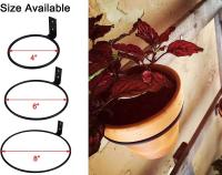China 4 inch Wall Planter Ring Hanger Standard Wall Mounted Pot Hook Bracket for Wall Mount for sale