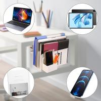 China No Drill 2 Tier Desk Side Storage Clamp On Desk Side Organizer WIth Magnetic Pen Holder for sale