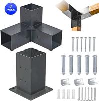 China DIY Elevated Wood Stand Kit with Carbon Steel Q235 Modern Outdoor Pergola Hardware for sale