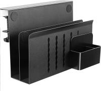 China No Drill 2 Tier Desk Side Storage Clamp On Desk Side Organizer WIth Magnetic Pen Holder for sale