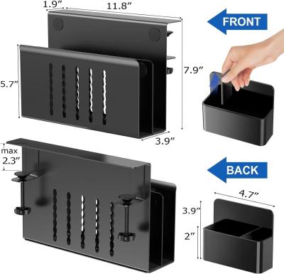 China Fabric Type Vertical Organizer Under Desk with Magnetic Pen Holder and 2 Tier Storage for sale