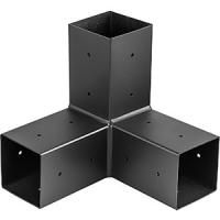 China 4 x 4 inches Wood Pergola Kit with Carbon Steel Q235 Brackets and Black Powder Coated for sale