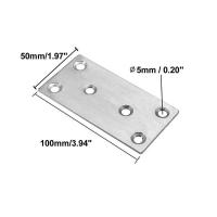 China Powder Coated 1.5mm Thickness Straight Mending Metal Flat Bracket Plates Fixing Corner Brace for sale