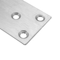 China Powder Coated 1.5mm Thickness Straight Mending Metal Flat Bracket Plates Fixing Corner Brace for sale