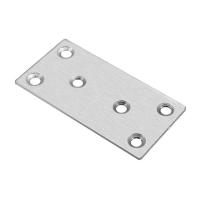 China Powder Coated 1.5mm Thickness Straight Mending Metal Flat Bracket Plates Fixing Corner Brace for sale
