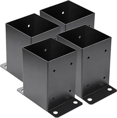 China 6x6 Post Base Anchor Bracket Heavy Duty Steel for Nature Pressure Treated Wood Type for sale