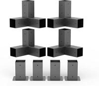 China 6x6 Post Base Anchor Bracket Heavy Duty Steel for Nature Pressure Treated Wood Type for sale