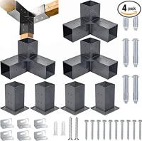 China Black Powder-Coated Arbours Hardware Kit for DIY Elevated Wood Stand Assembly Project for sale