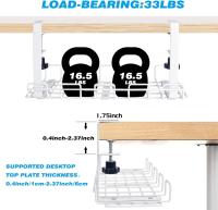 China Upgrade Your Office Organization with White Under Desk Cable Management Tray and Clamp for sale