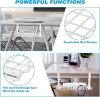 China Upgrade Your Office Organization with White Under Desk Cable Management Tray and Clamp for sale