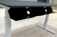 China Wire Management Made Easy with Under Desk Flip Down Cable Tray and Single-side Bracket for sale
