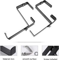 China Adjustable Railing Hook for Balcony Window Planter Box Hanging Plant Stand White/Black for sale