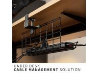 China Black Clamp-on Dual Under Desk Cable Management Tray for 43cm Wire Management Solution for sale