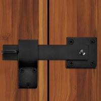 China 9*12 Inch Black Matte Deadbolt for Wooden Fences Smooth and Effortless Operation for sale