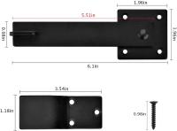 China 9*12 Inch Black Matte Deadbolt for Wooden Fences Smooth and Effortless Operation for sale