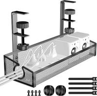 China Upgrade Your Desk Adjustable Clamp Storage Holders Racks No Drill for Wire Management for sale