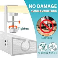 China Upgrade Your Desk Adjustable Clamp Storage Holders Racks No Drill for Wire Management for sale