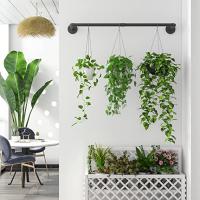 China Easily Assembled Hanging Plant Holder for Home Decor Indoor Outdoor Herb Garden Black for sale